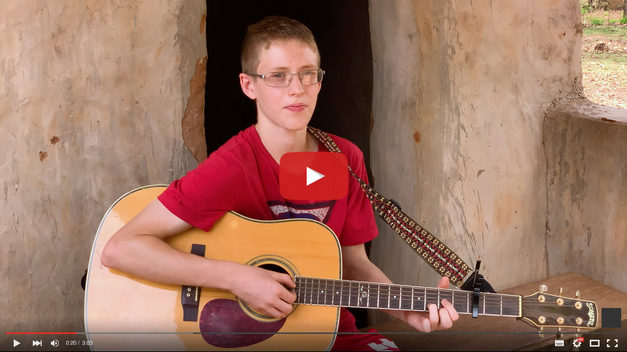 Trey Plays His First Song on Guitar - The Hauns in Africa